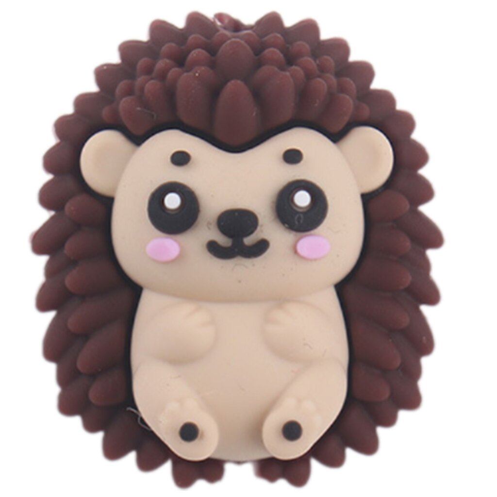 Силиконовые бусины в форме ежика, детские жевательные игрушки, бусины 28x25 мм, бусины для прорезывания зубов, зажим для пустышки, держатель для пустышки, брелок для ключей