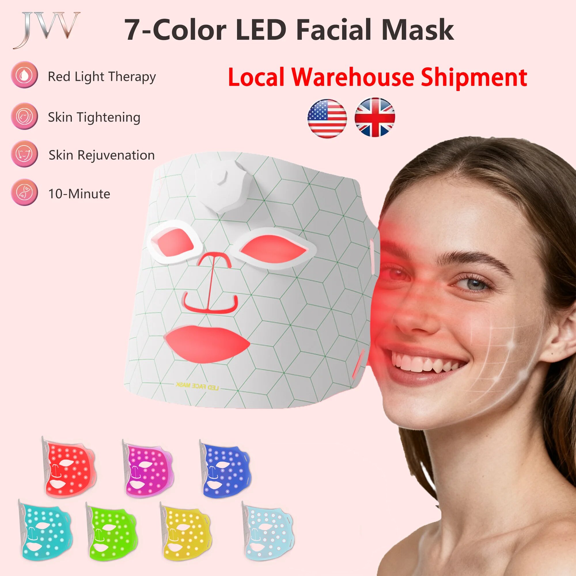 JVV 7 Color LED маска для лица