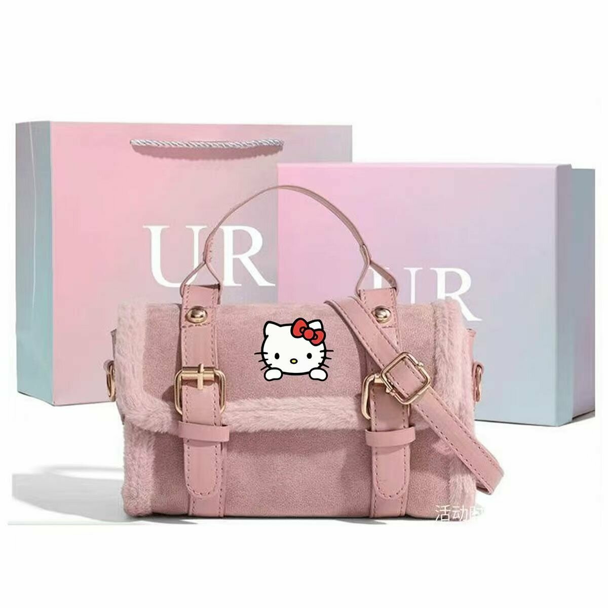 Плюшевая сумка Miniso Sanrio Hello Kitty (розовая)