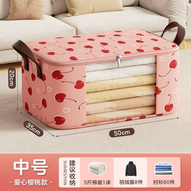 Упаковочный мешок для одежды, водонепроницаемый, влагозащитный, большой емкости, утолщенный, пылезащитный, тканевый ящик для хранения, видимый