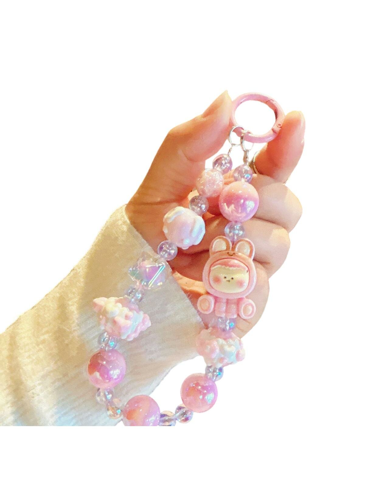 Красочная цепочка для телефона из бисера, автомобильные брелки, камера, рюкзак, подвеска для телефона