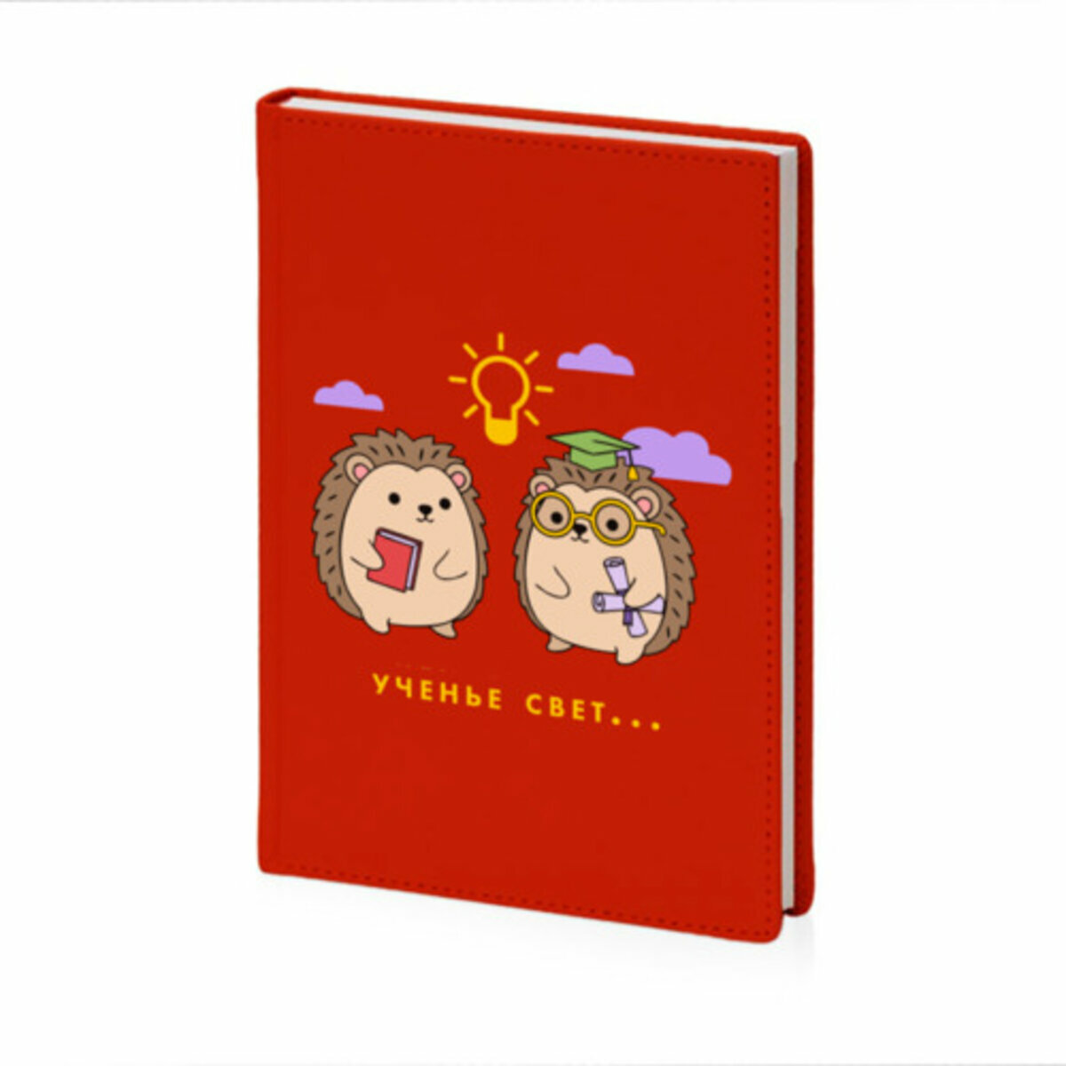 Ежедневник «Ежики студенты» (красный)