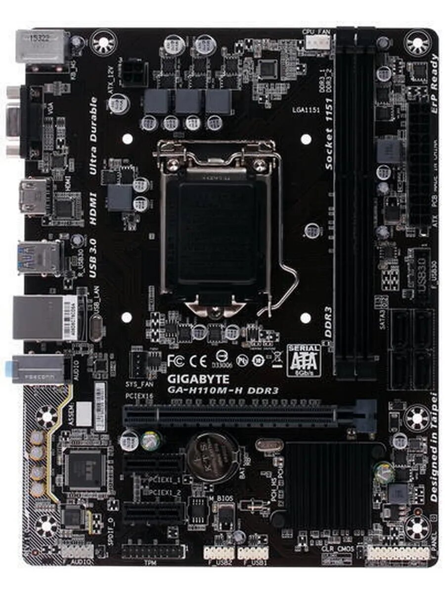 Материнская плата H110M GA-H110M-H DDR3 - LGA 1151, DDR3L