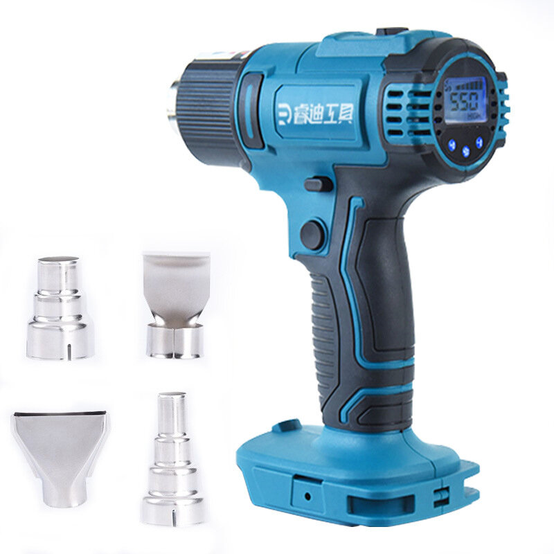 Тепловая пушка Makita с литиевой батареей, цифровым дисплеем, регулируемой температурой, маленькая беспроводная пластиковая перезаряжаемая паяльная пушка высокой мощности