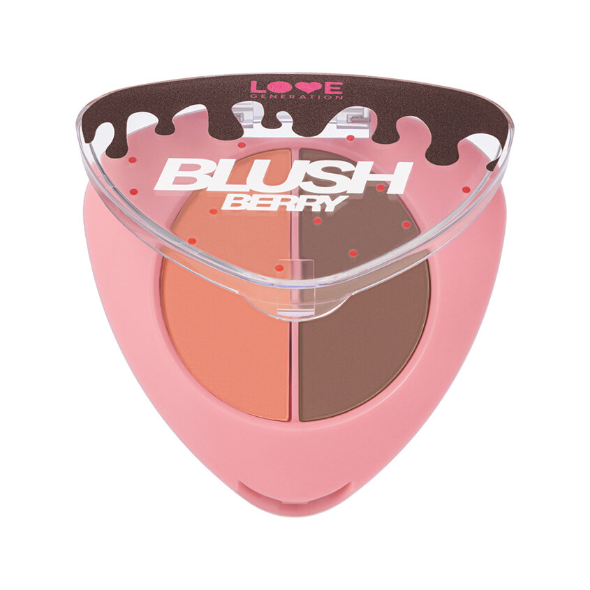 Палетка для контуринга лица LOVE GENERATION BLUSHBERRY тон 01 Strawberry shortcake