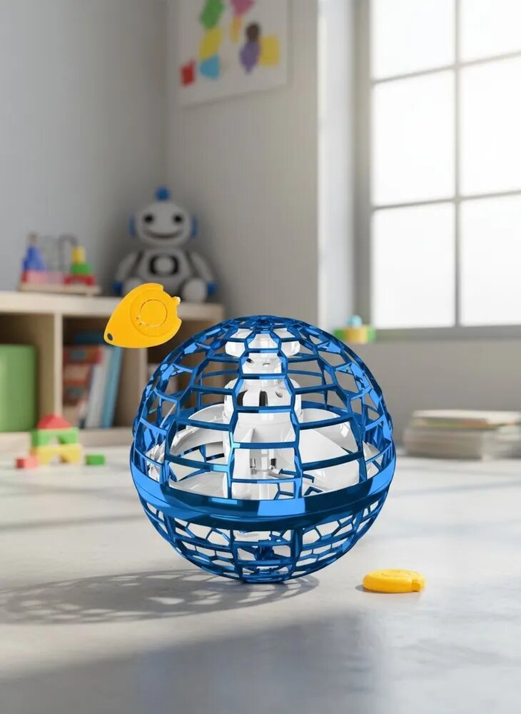 Летающий шар бумеранг от руки / светящийся