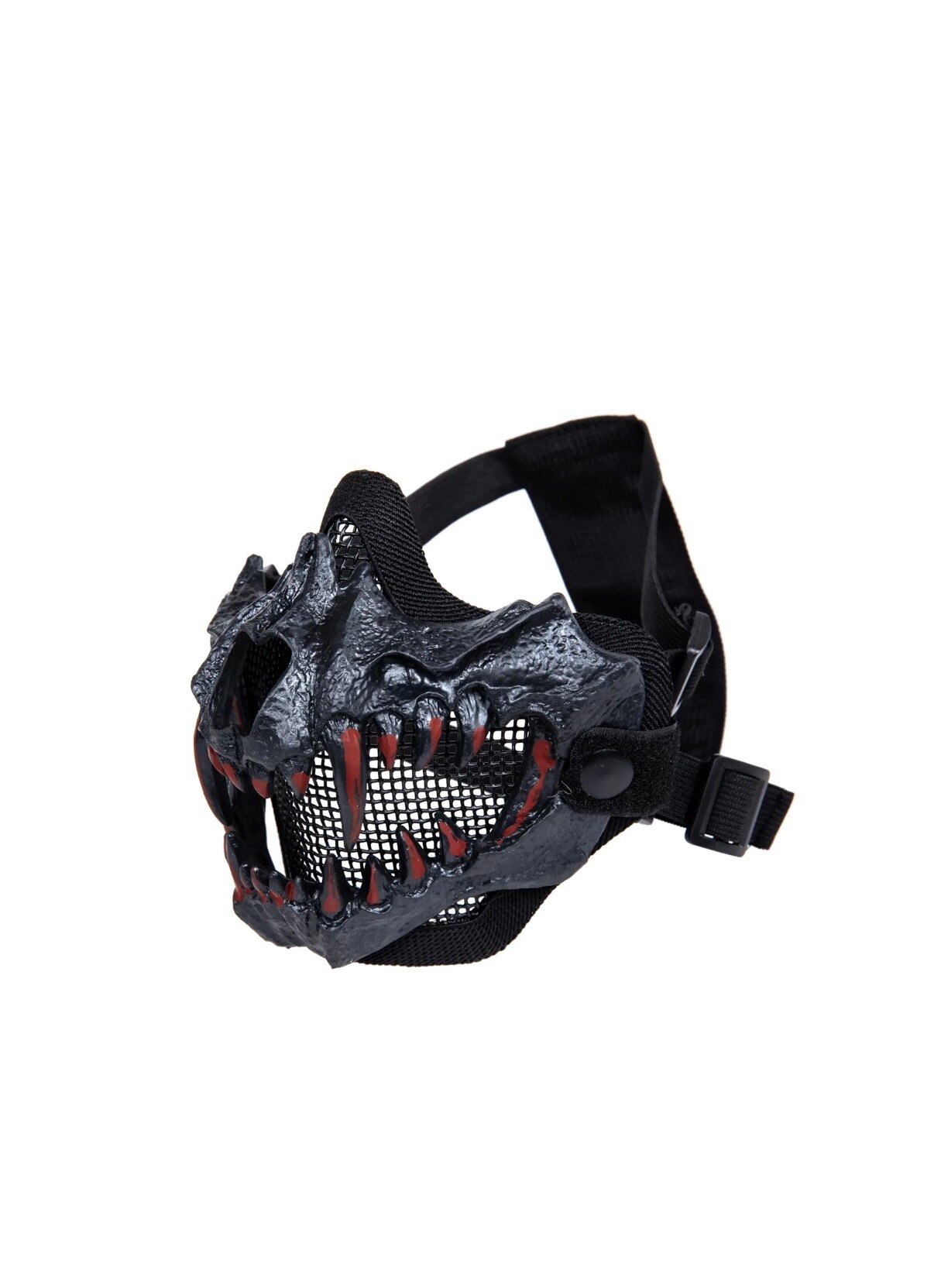 Защитная маска WOSPORT Fang Mask, дышащая, двухслойная, стальная проволока, черная