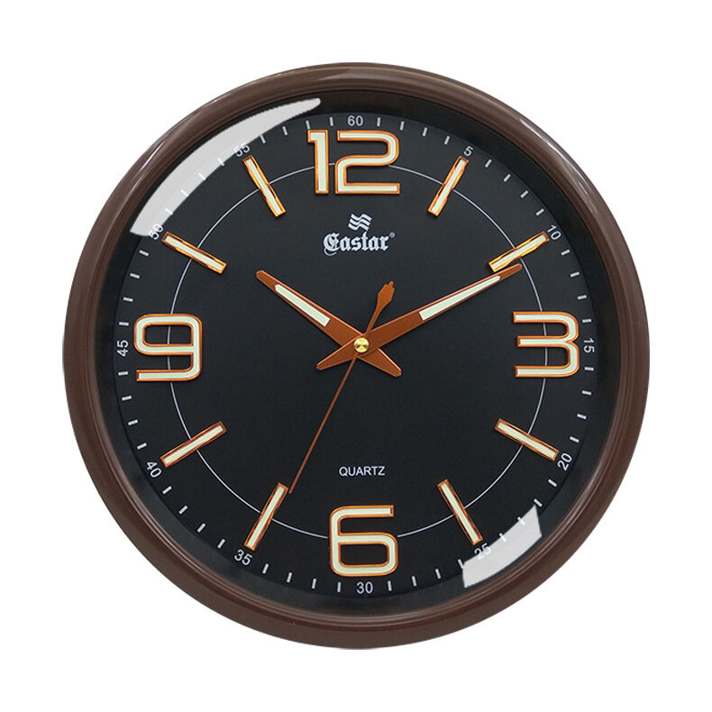 Настенные часы EASTAR Amazon hot sale 835YG, кварцевые, круглые, черные, 32.5см, 10 шт