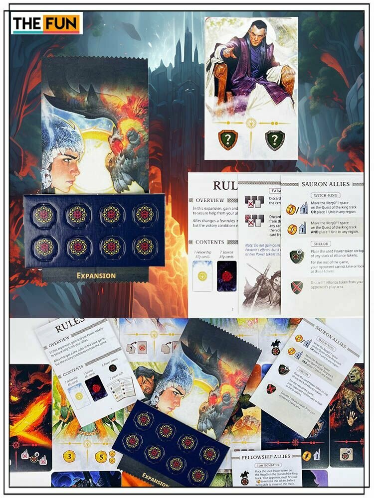 Настольная Карточная Игра Настольная MIDDLE EARTH ALLIES Игра (Карточная) Новая Версия Игры