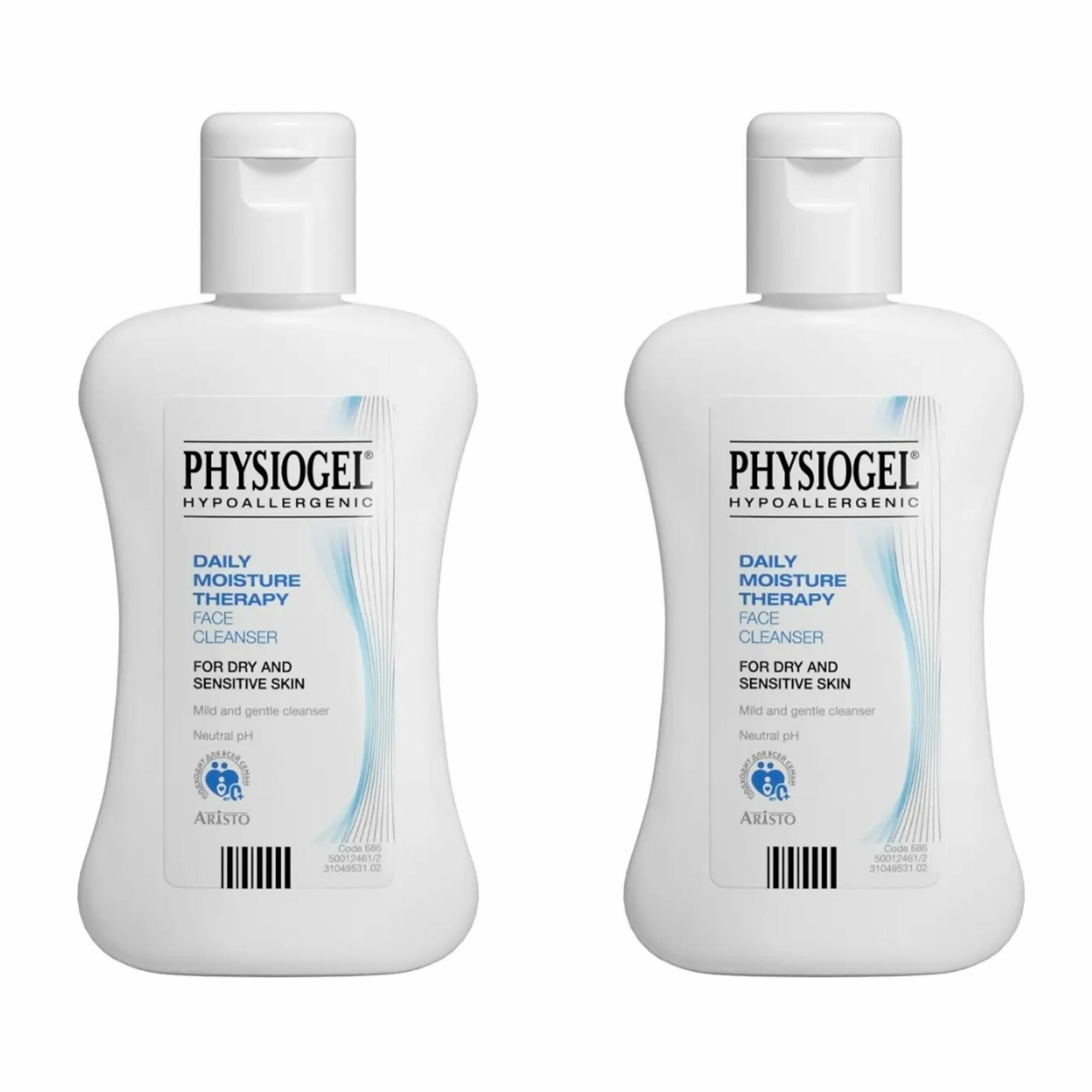 PHYSIOGEL набор Очищающее средство для лица для всех типов кожи, 2 х 150 мл