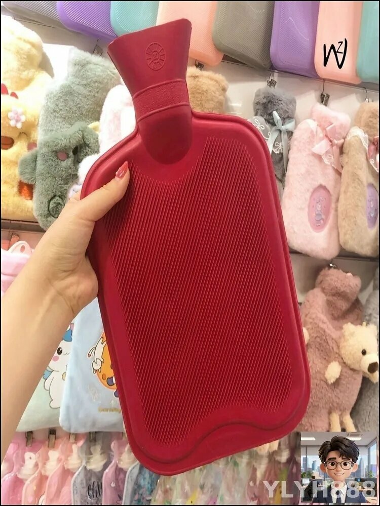 Красная резиновая грелка 2 л