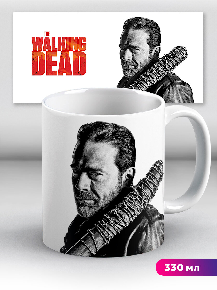 Кружка Ходячие мертвецы Ниган The Walking Dead Negan 330 мл, керамическая с ярким принтом, подходит для СВЧ