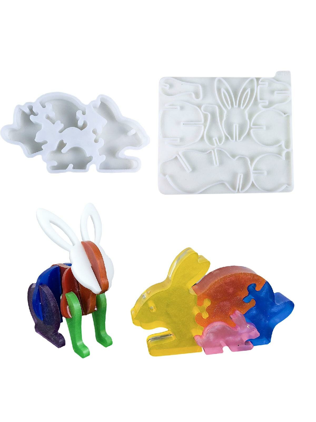 Набор из 2 частей, форма для украшения мозаики из кролика