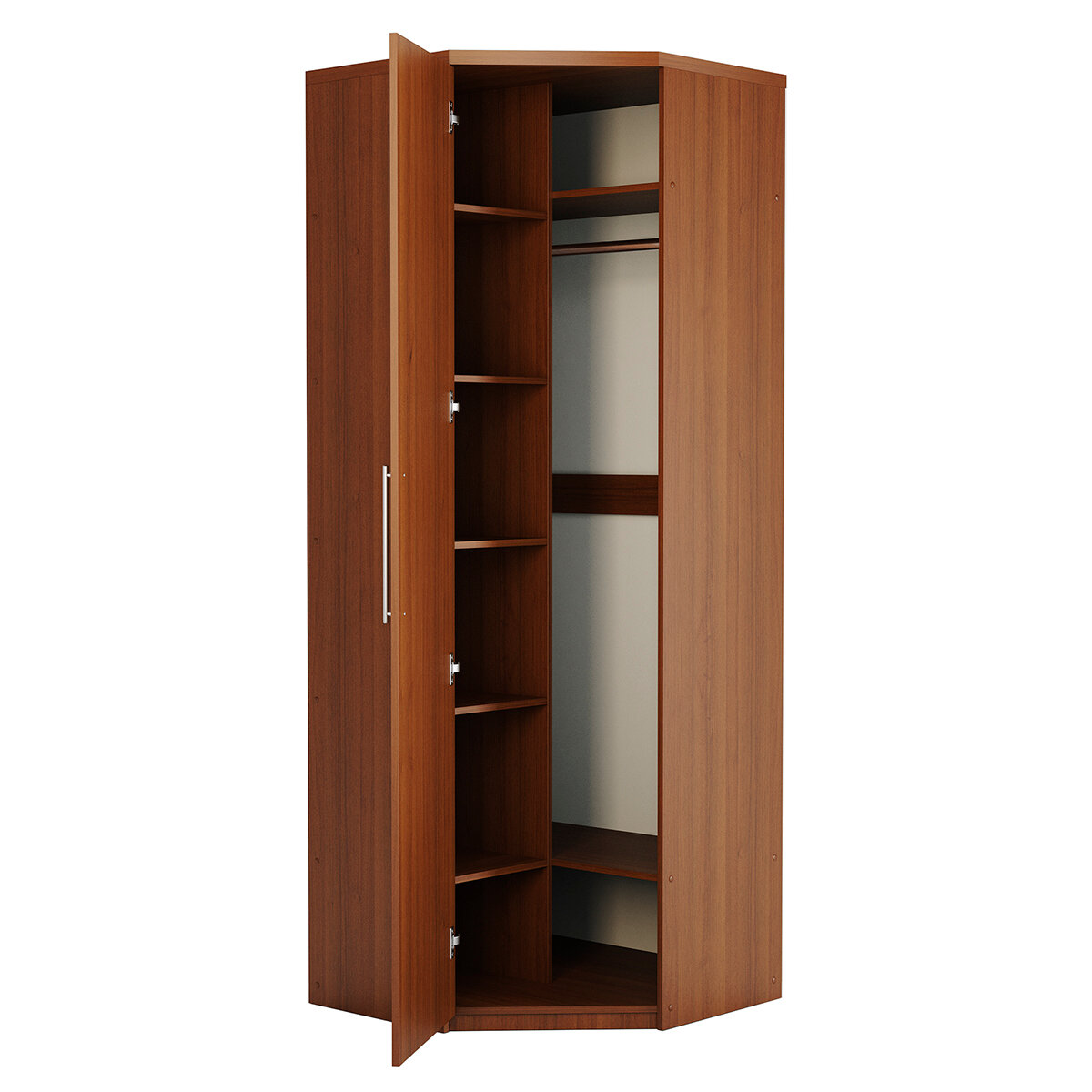 Шкаф угловой Мелодия МУ-12 для одежды распашной 95х95х240 орех