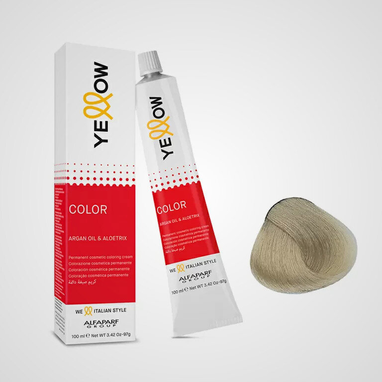 Ye Color Перманентная крем краска 10.1 100 мл YELLOW PROFESSIONAL Ye Color Permanent Coloring Cream Краска 100 мл