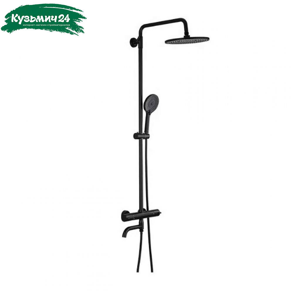 Душевая система Frap F24006-6 с термостатом, черный