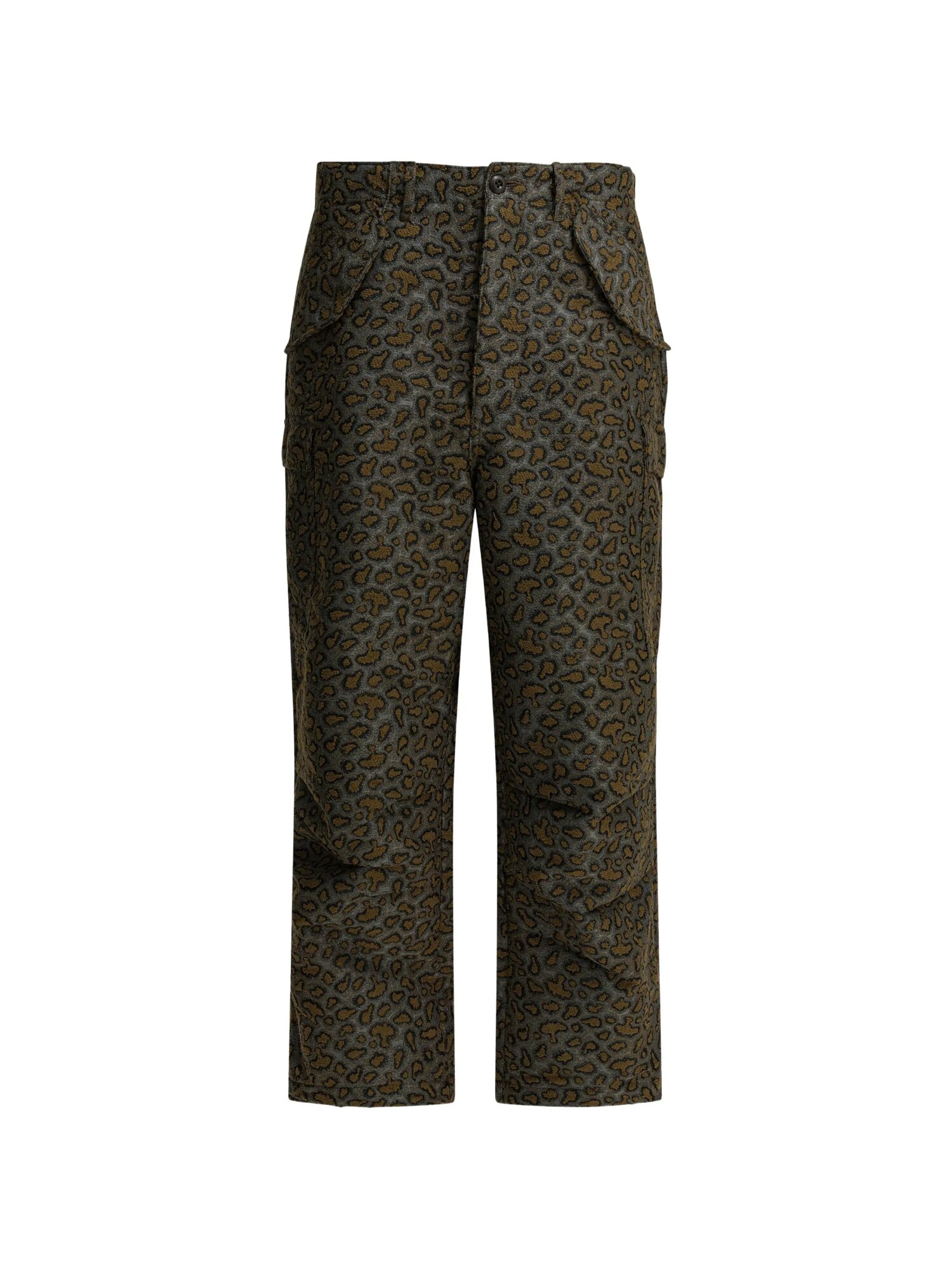 Брюки Flap-pocket leopard print trousers