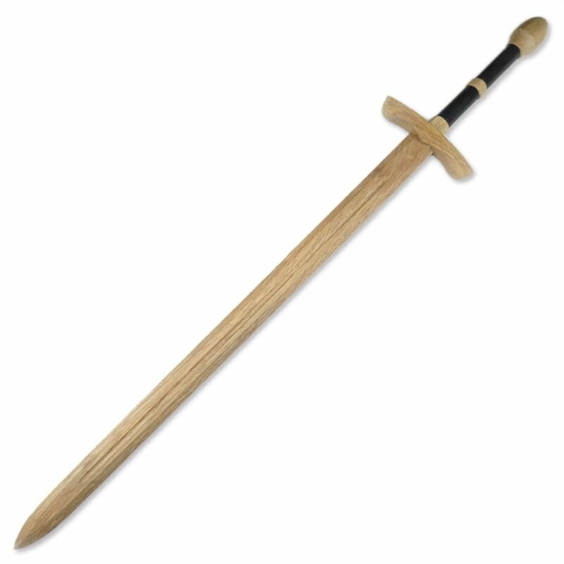 Тренировочная рапира для фехтования, европейский меч рыцаря 121 см, деревянная модель С натурального цвета