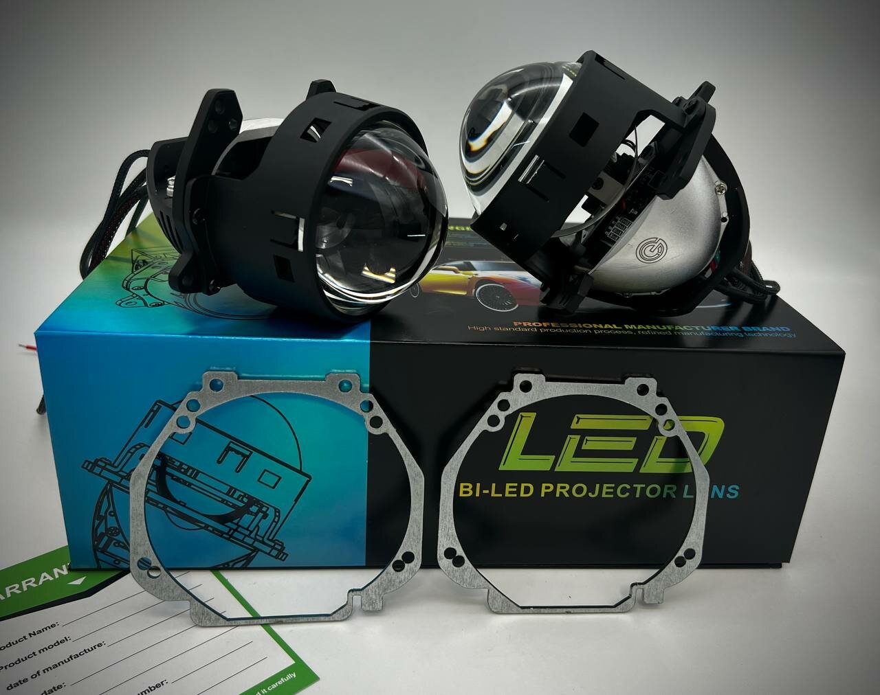 Светодиодные Би лед линзы для замены штатных на Mazda CX-5 2011-2015 - 3 дюйма 50W 6500K / BI LED модули