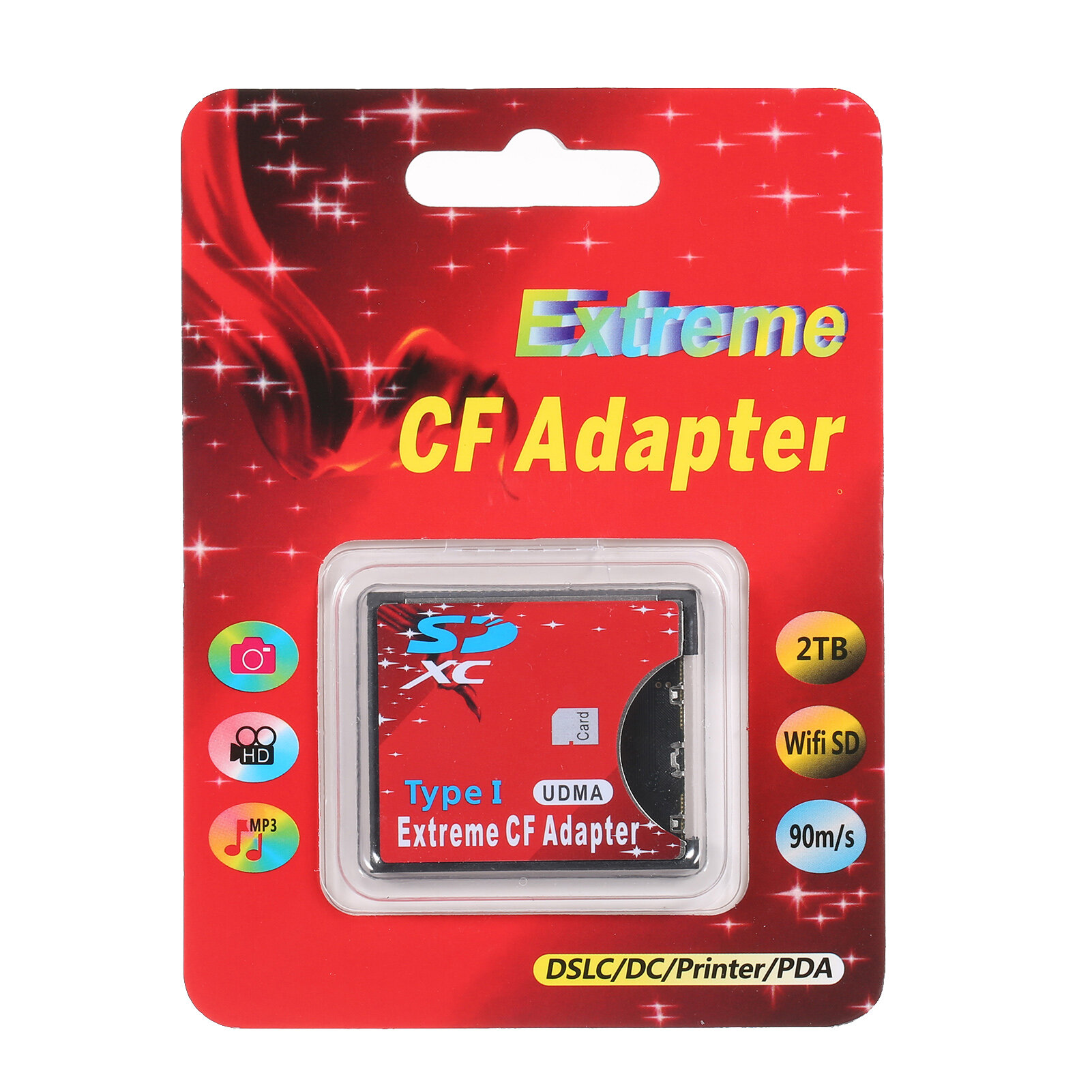Адаптер SD в CF Card для стандартной флеш-карты Type I, конвертер-кардридер для зеркальных фотоаппаратов, поддерживающий WIFI SD-карты. — фото 1