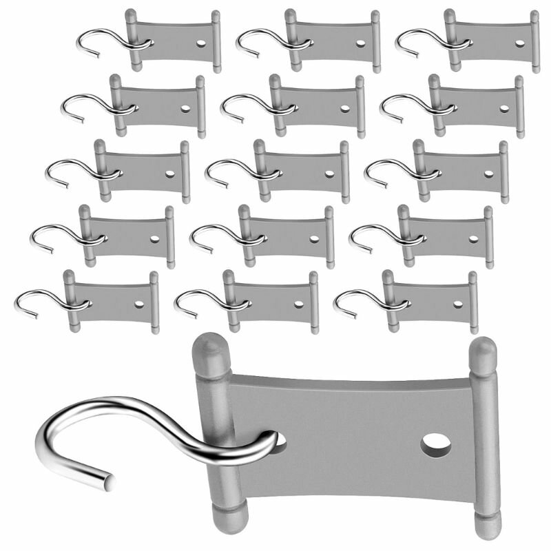 Крюк для навеса Rv сушки одежды под открытым навесом с двойным отверстием крючка-серый 16 шт