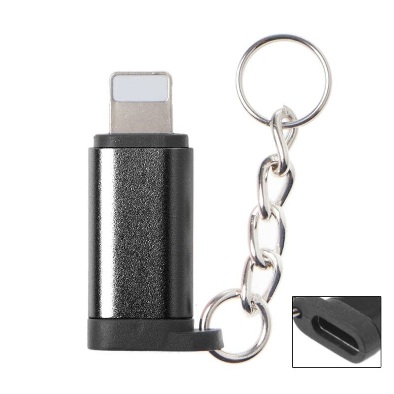 USB-C переходник мама папа с цепочкой, Черный