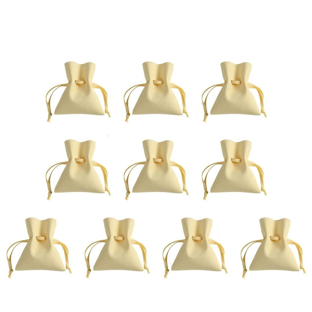 Многоцветный кожаный мешок для хранения ювелирных изделий, Желтый