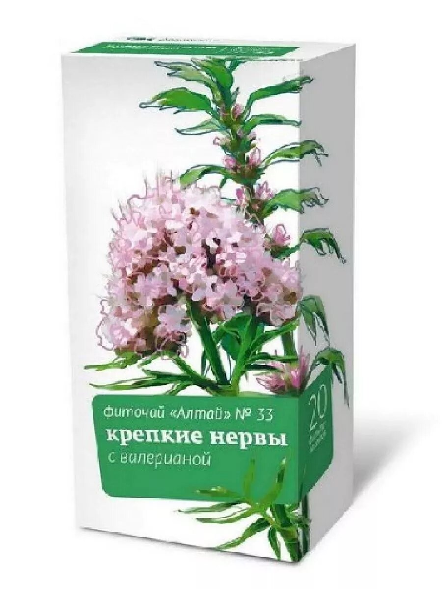 Фиточай алтай № 33 крепкие нервы с валерианой 2 гр 20 -3шт.