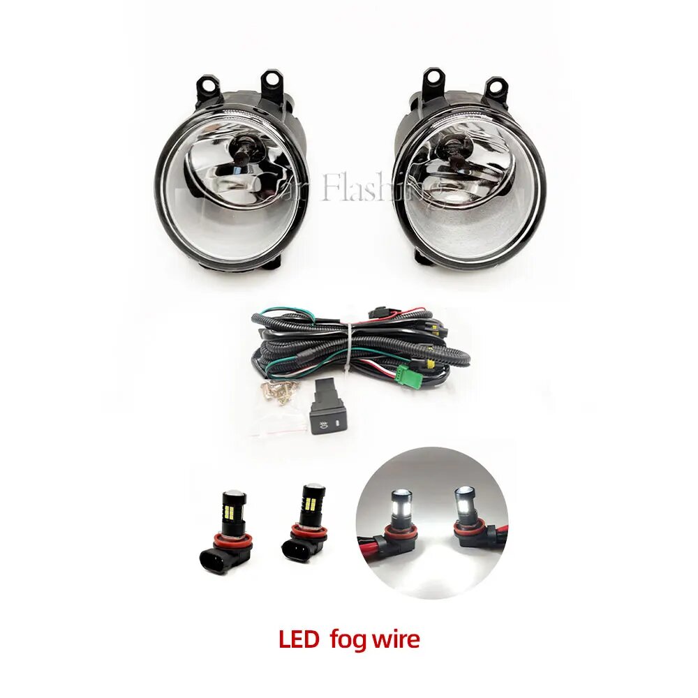 2 шт. передние светодиодные противотуманные фары для Toyota Sienna 2010 2011 2012 2013 2014 2015 2016 2017 хромированная отделка с жгутом проводов, крышка, решетка