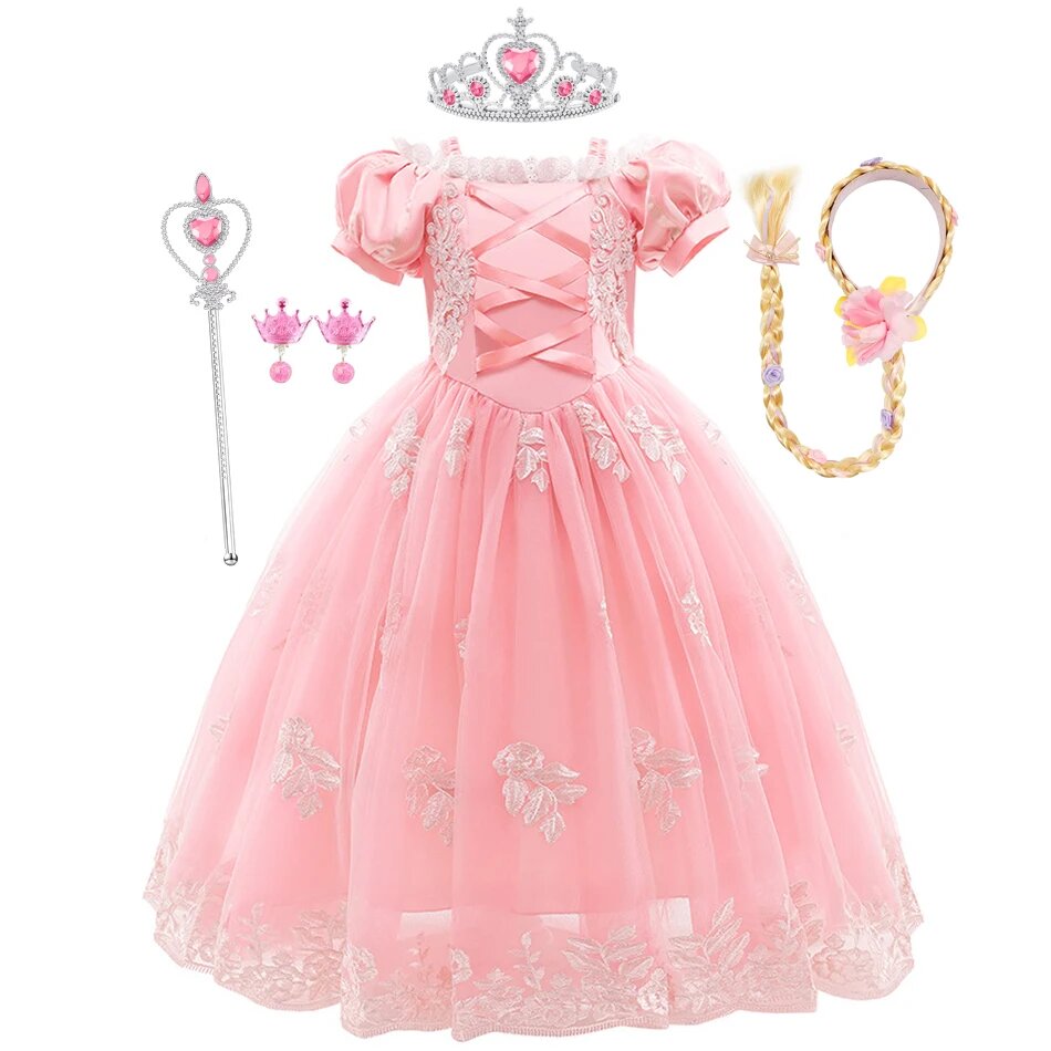 Костюм Рапунцель оllobebe 5-6T (Tag 130), Pink Rapunzel G