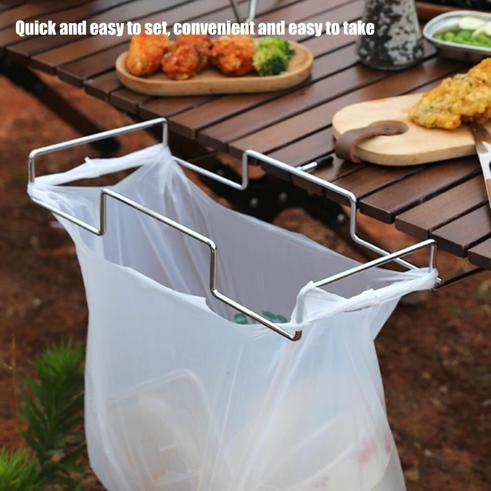 Держатель мешка для мусора из нержавеющей стали, кемпинг, кухня, вешалка для шкафа, под раковиной