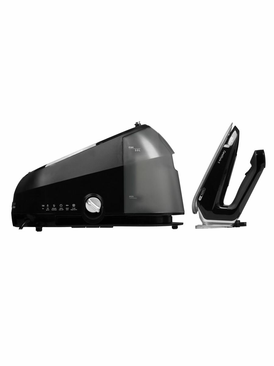 Утюг с парогенератором Braun CareStyle 5 IS5249BK, паровой удар 510 г/мин, подача пара 150 г/мин, подошва FreeGlide 3D, резервуар 2 л — фото 1