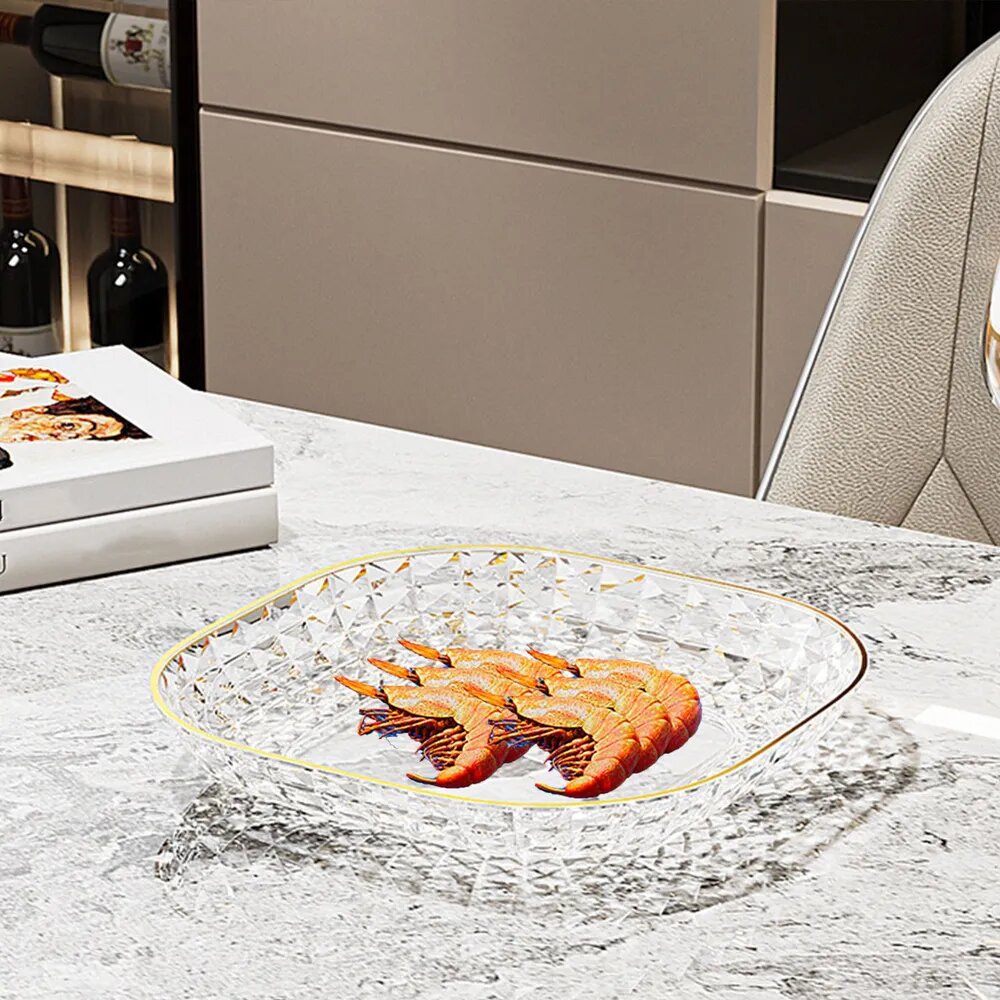 Тарелка "фруктовая тарелки многофункциональная" 15 см 1 шт прозрачный