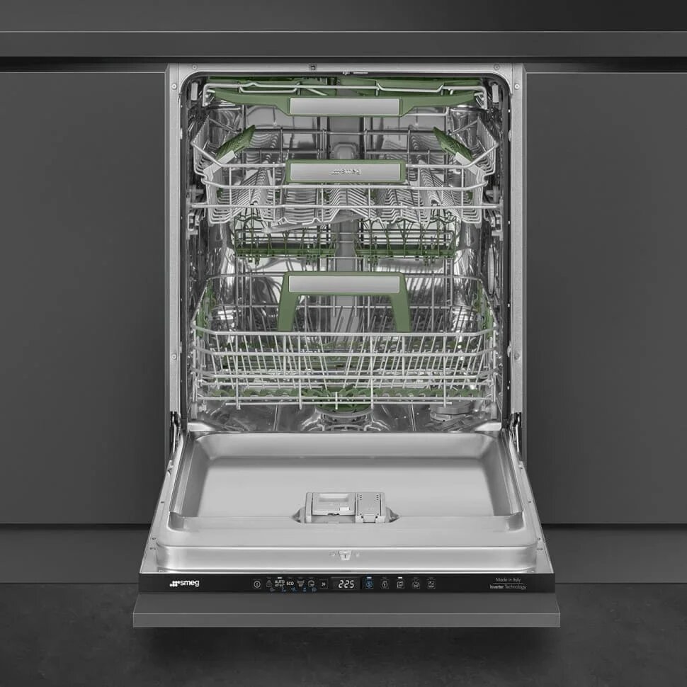 Посудомоечная машина Smeg STL7322BQL, конденсационная, 14 комплектов, встраиваемая