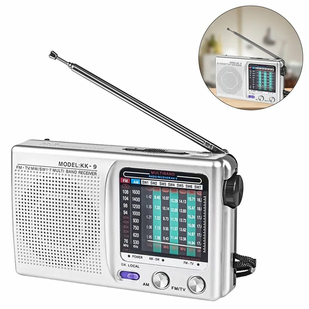 Радиоприёмник портативный FM/AM с циферблатом и встроенным динамиком