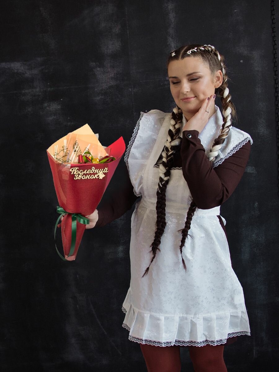 Подарок учителю на выпускной букет из чая и кофе "Последний звонок" от Тикорум