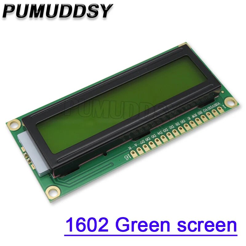 ЖК-дисплей 1602 Зеленый PUMUDDSY 16x2