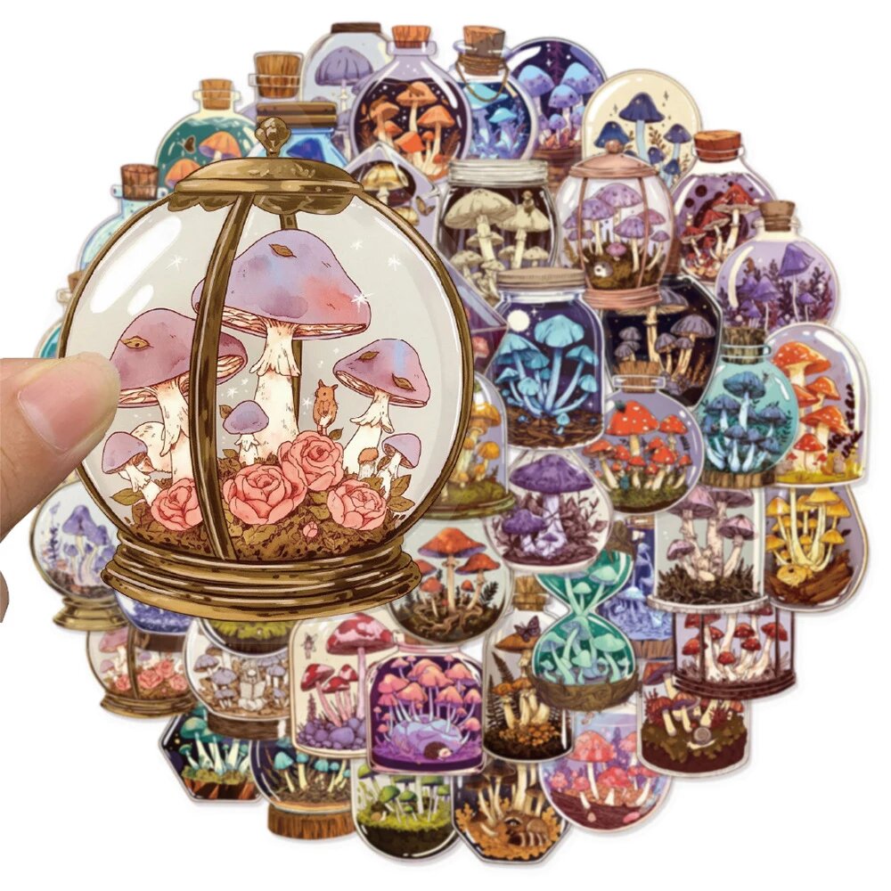 Наклейки на грибы готические, 50PCS
