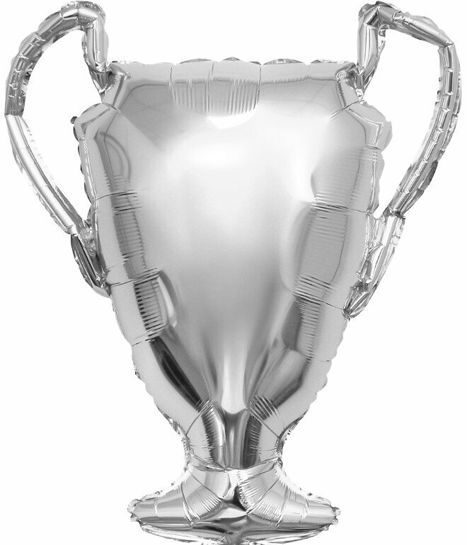 Шар фольгированный фигура Кубок Чемпиона Серебро 84 см 1 шт для праздника