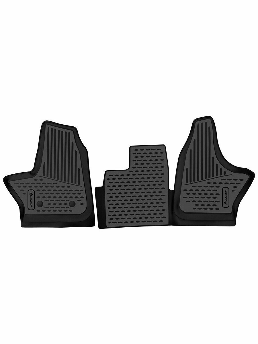 Коврики в салон для ГАЗ Газель Next, 2016 -, версия с ABS, 2 шт. (полиуретан) ELEMENTAN1050210K. F