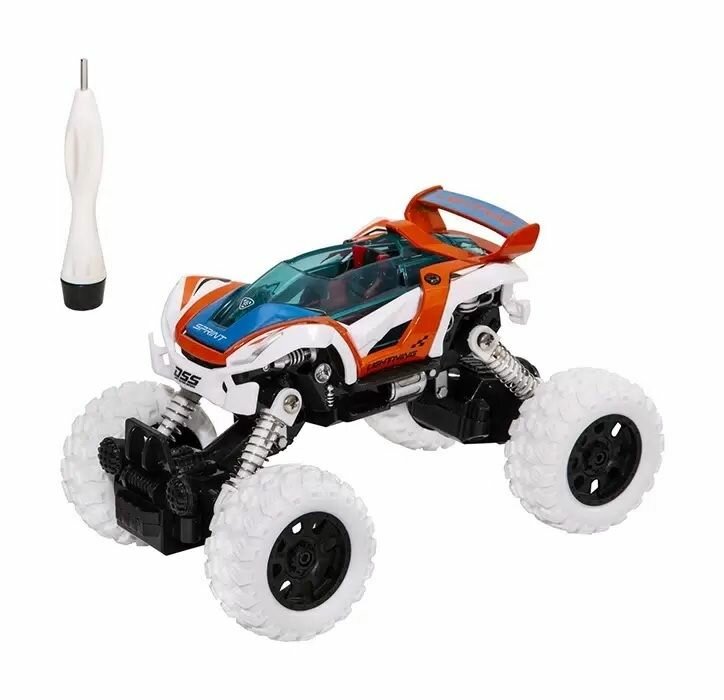 Wincars Машина Внедорожник инерционная разборная 17 см, 8 деталей белая YK-2210 YK-2211