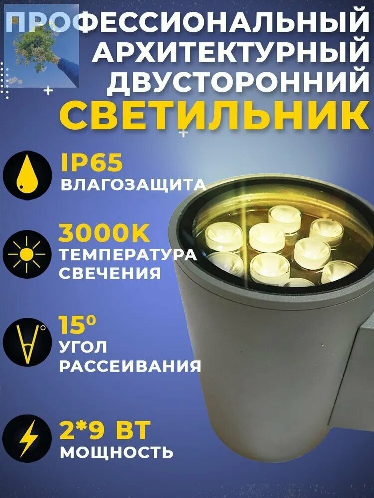 Уличный светильник, количество ламп:2шт