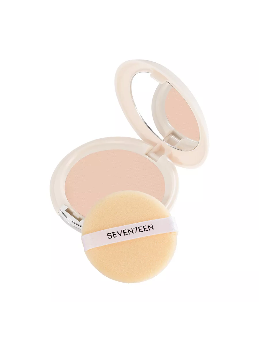 Пудра Seventeen Natural Silky Compact Powder SPF15, Компактная шелковая для лица, 02