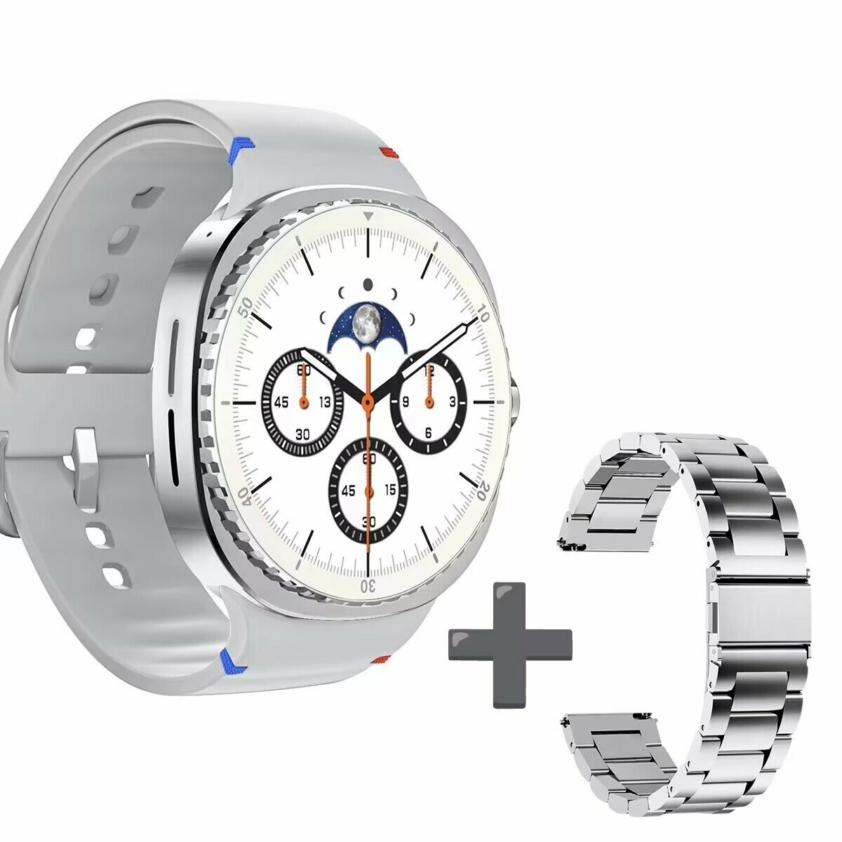 Smartwatch 8 Classic (2025) 46 мм Bluetooth Смарт-часы для мужчин, металлический ремешок