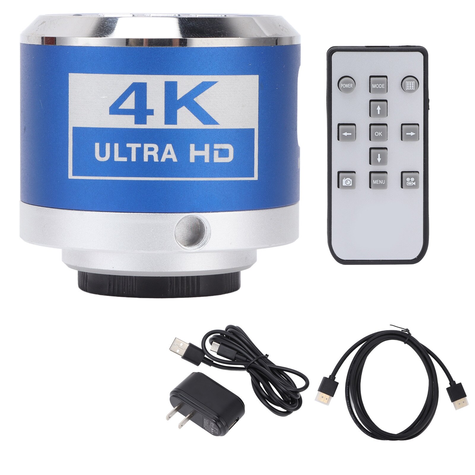 Камера для микроскопа Мультимедийный интерфейс высокой четкости 4K для видеовхода 25 мм Американская вилка