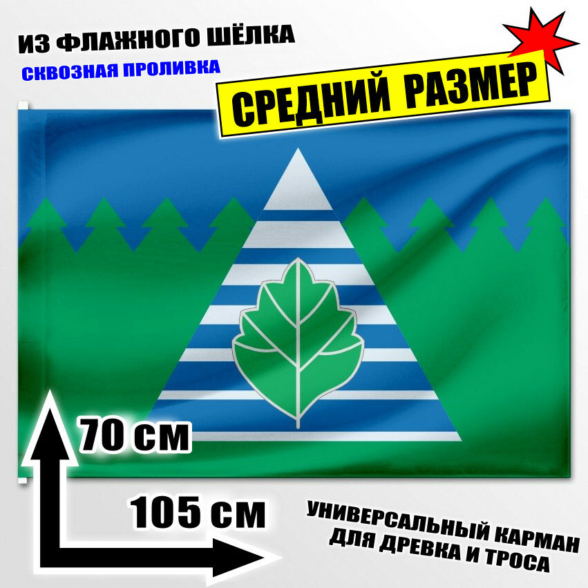 Флаг средний Троицка (Москва) 105x70 см