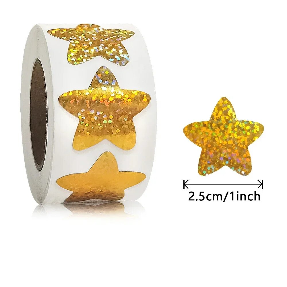 Glitter Star Stickers 500 pcs 100pcs, R