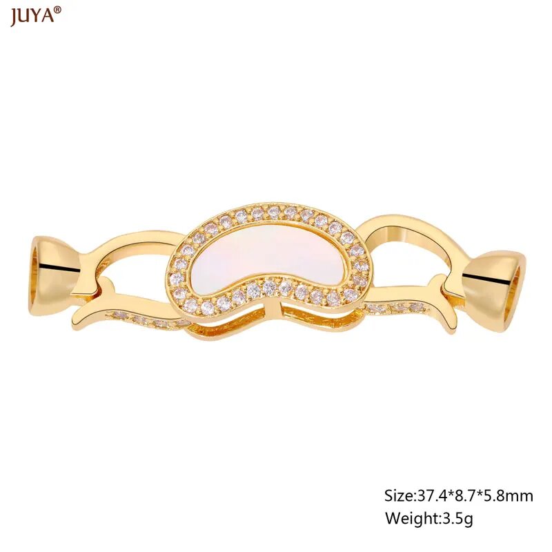 Juya медные застежки с цирконием для бижутерии Gold-as picture