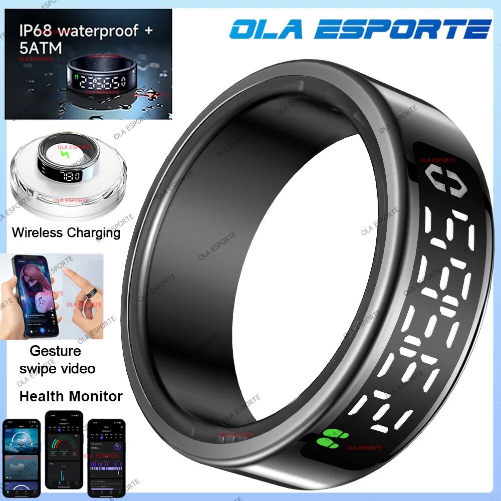 Ola Esporte Smartring 2025 умное кольцо 13, Black