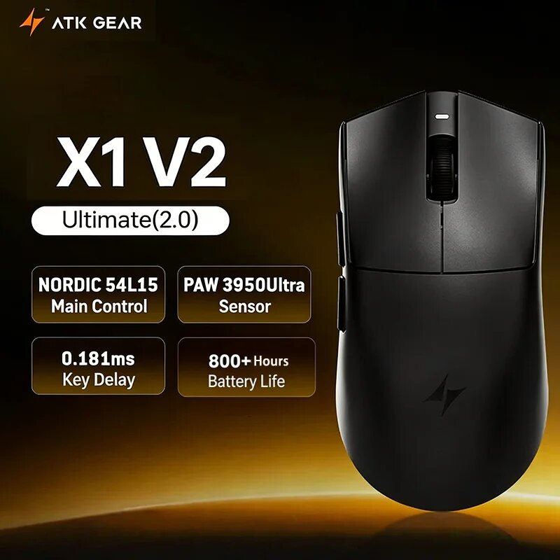ATK Gear X1 V2 Ultimate Black Беспроводная мышь
